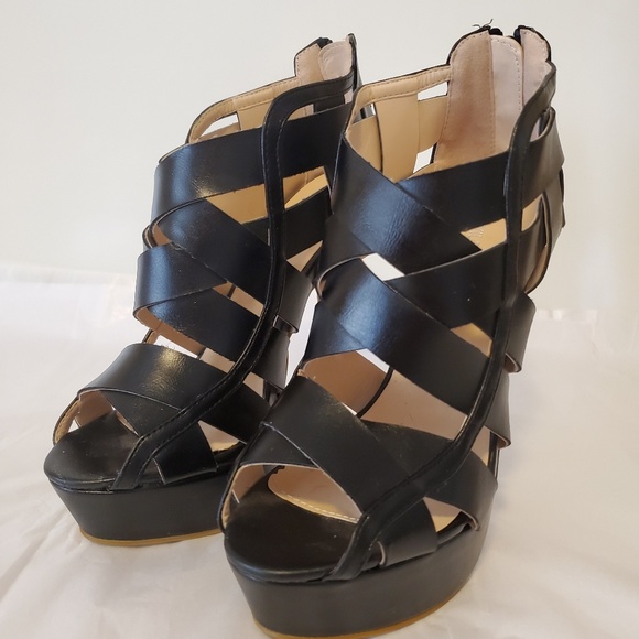 Wild Diva | Shoes | Wild Diva Lounge Strappy Cage Platform Sandals ...